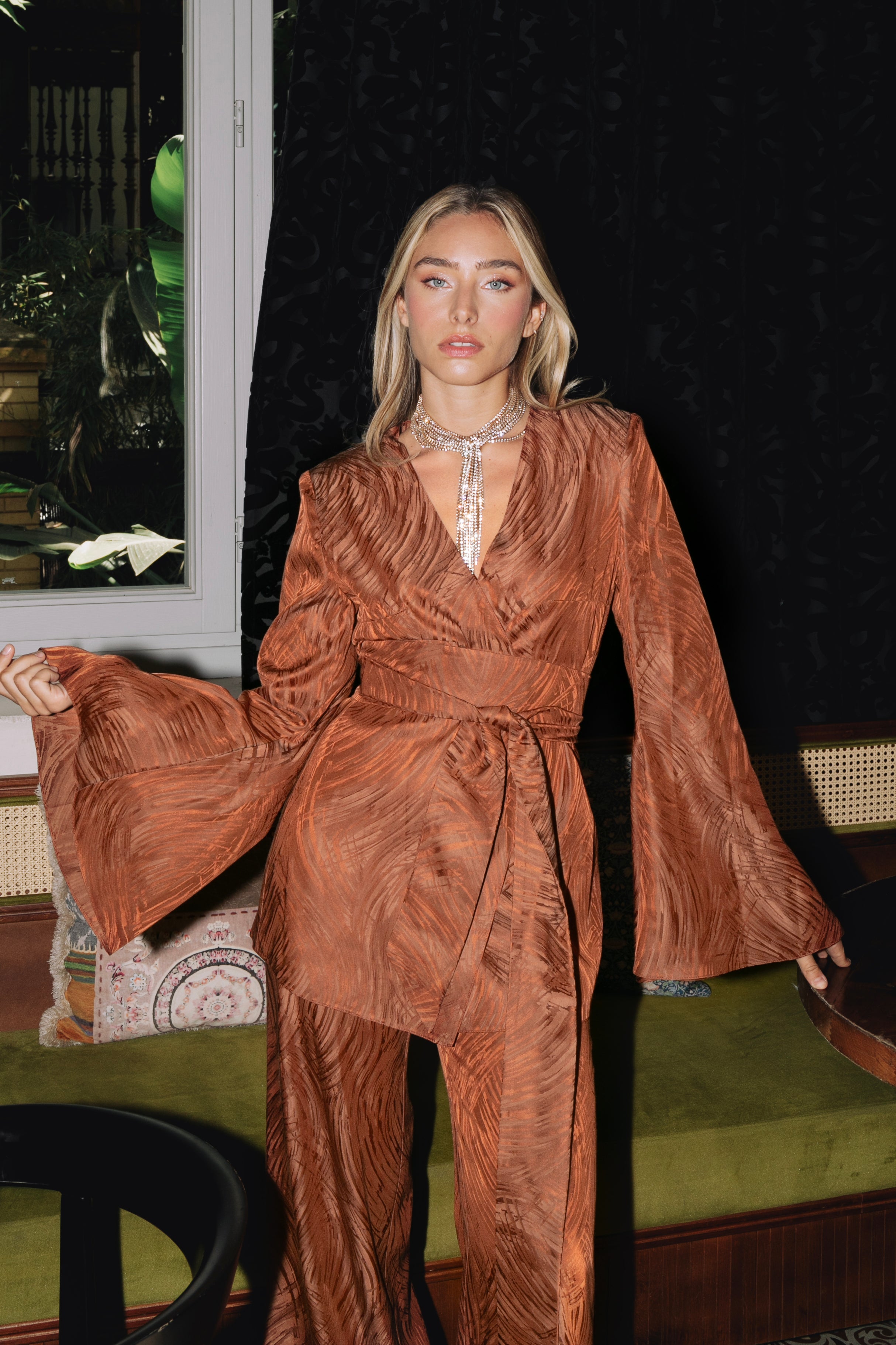 FRIDA CHOCOLATE SUIT - PREORDER – ELENA MOORE STUDIO SL