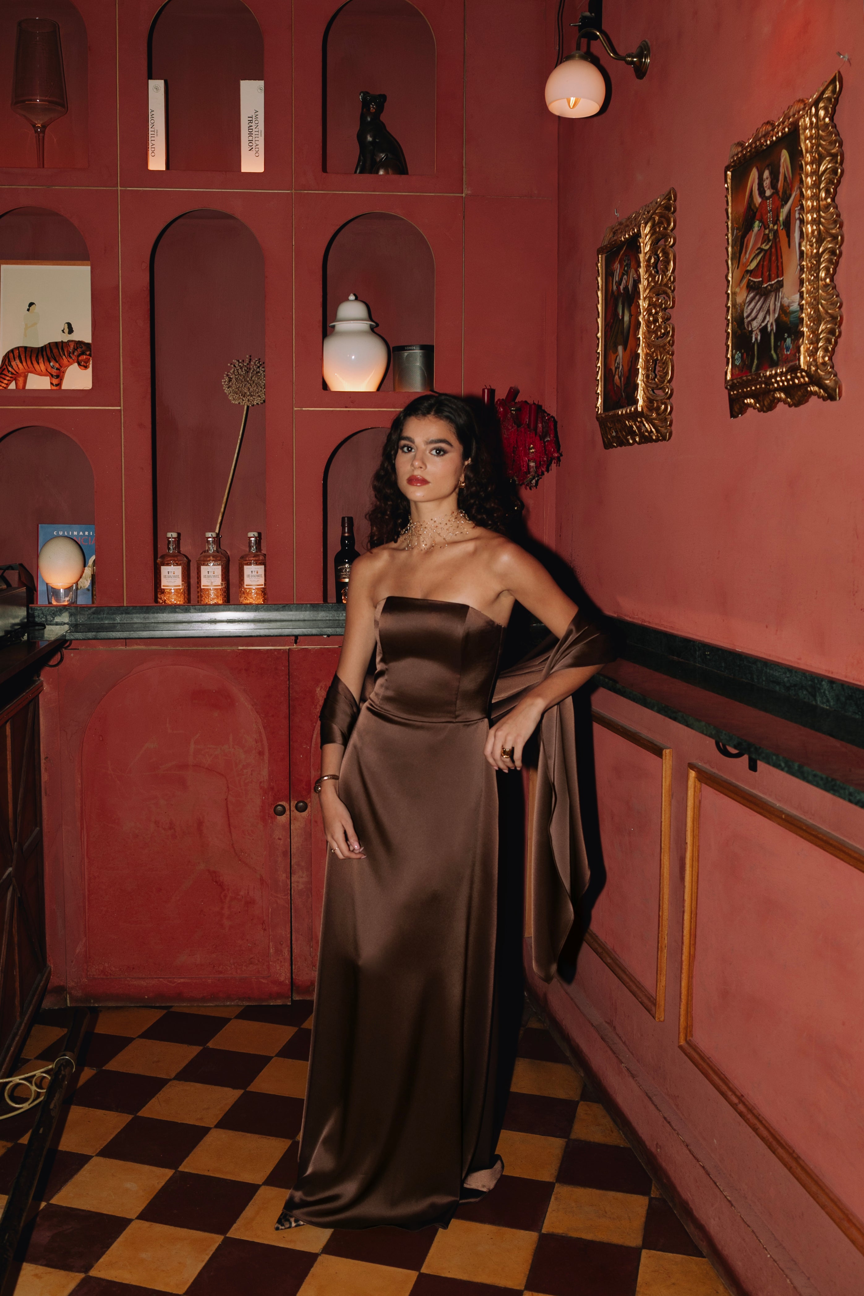 VESTIDO LUNA MARRÓN - PREORDER – ELENA MOORE STUDIO SL